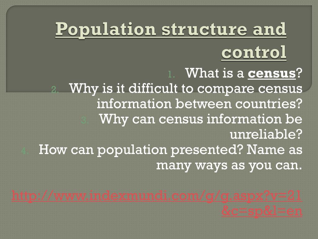 PPT - Population structure and control PowerPoint Presentation, free ...