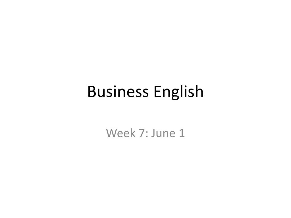 PPT - Business English PowerPoint Presentation, free download - ID:2443064