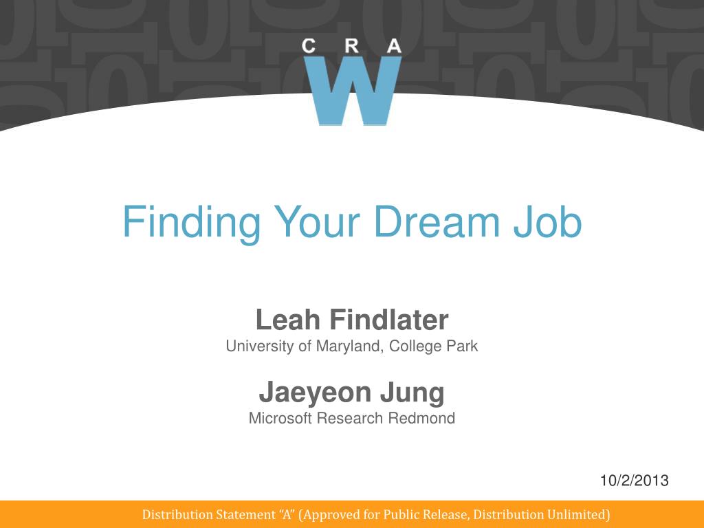 PPT - Finding Your Dream Job PowerPoint Presentation, free download ...