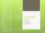 PPT - MLA Works Cited PowerPoint Presentation, free download - ID:6798633