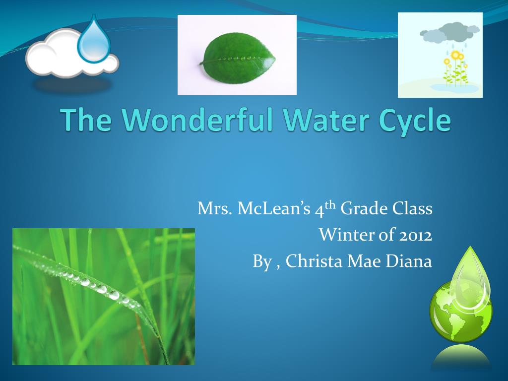 PPT - The Marvelous Water Cycle: Explained by Mrs. McLean's 4th Grade ...