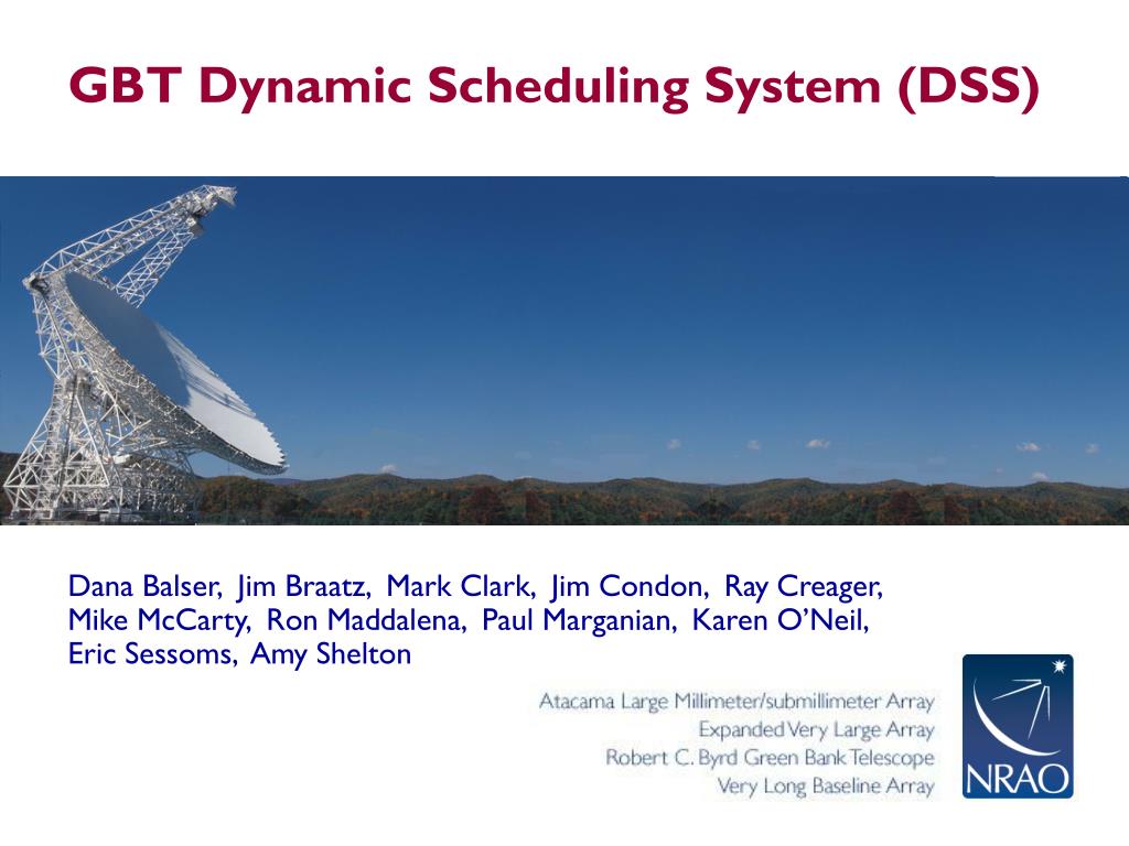 PPT - GBT Dynamic Scheduling System (DSS) PowerPoint Presentation, free ...