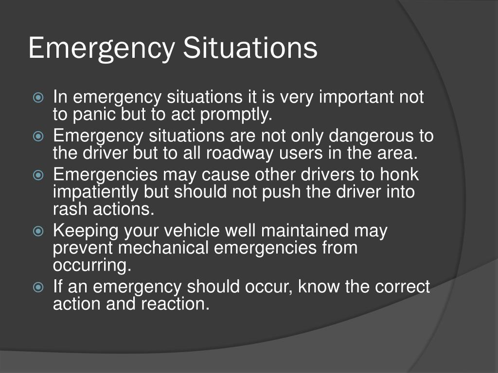 PPT - Emergency Situations PowerPoint Presentation, free download - ID ...