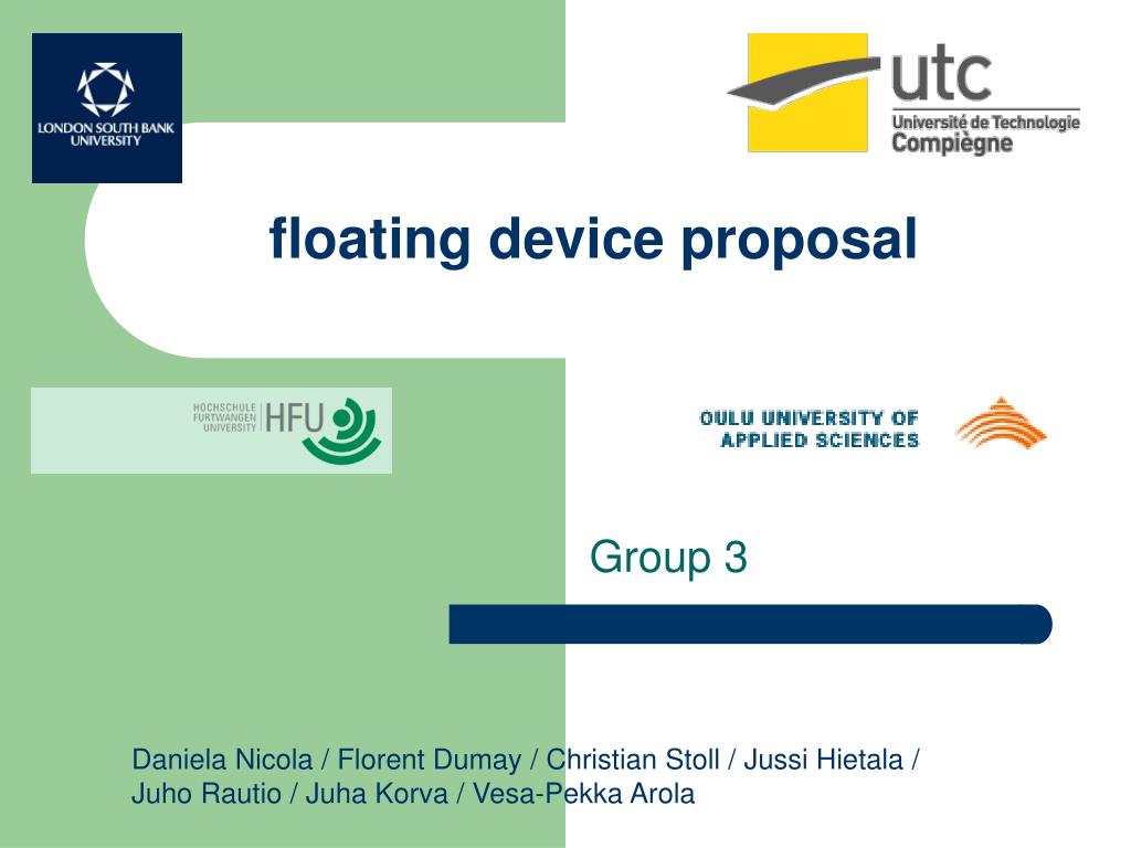 PPT - Innovative Floating Device Proposal for JT Service Oy - Design ...