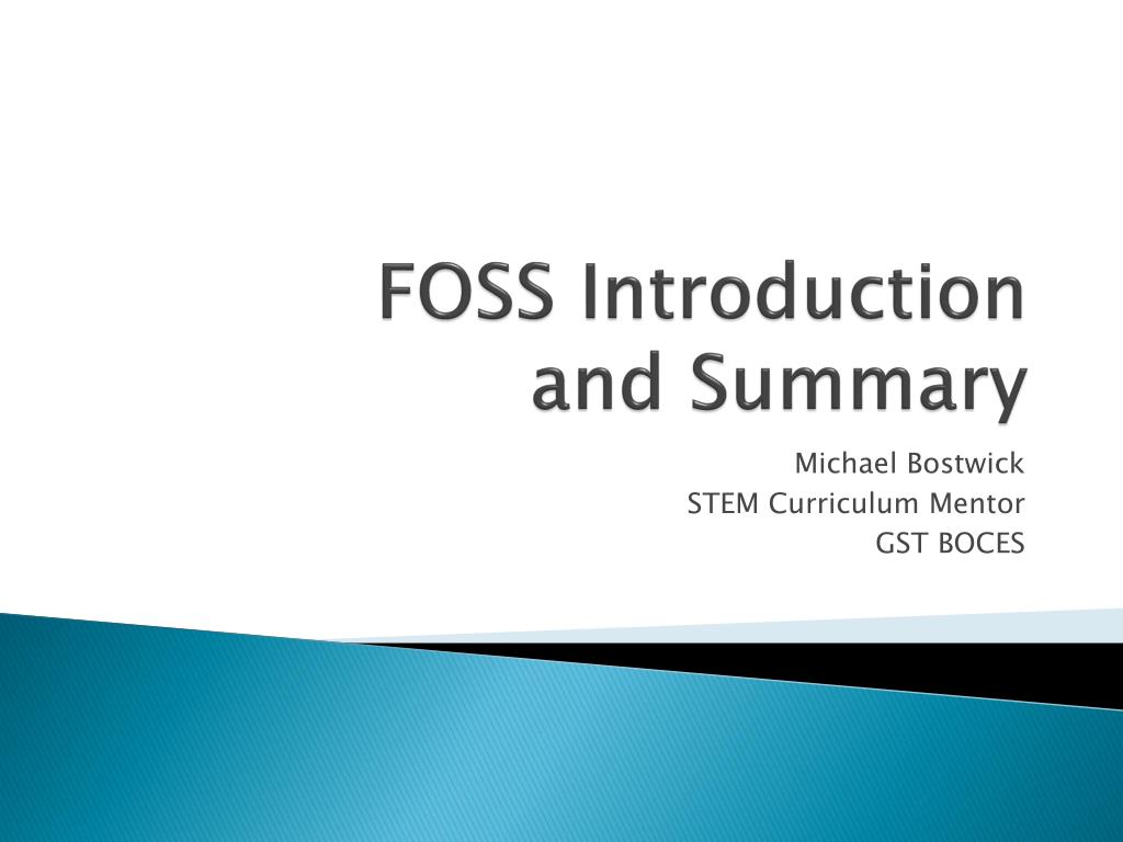 PPT - Enhancing STEM Education with FOSS Program PowerPoint ...