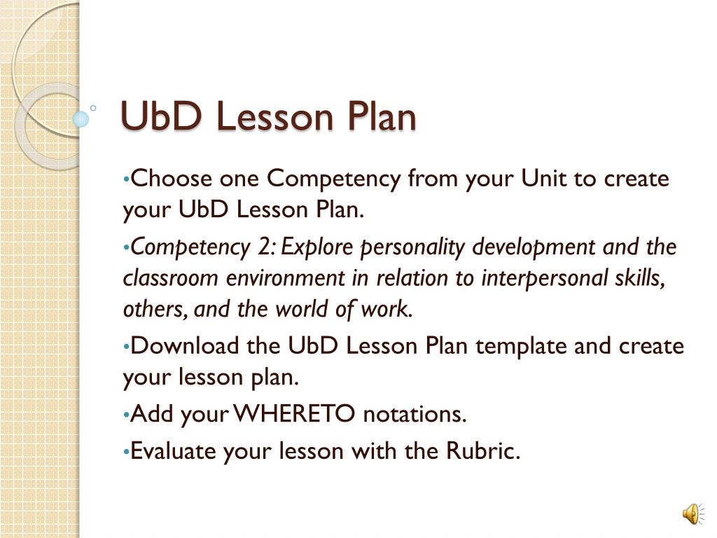 PPT - UbD Lesson Plan PowerPoint Presentation, free download - ID:2451040