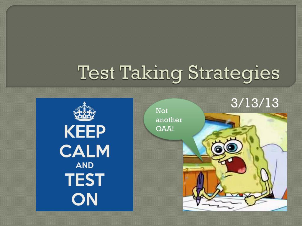 PPT - Test Taking Strategies PowerPoint Presentation, free download ...