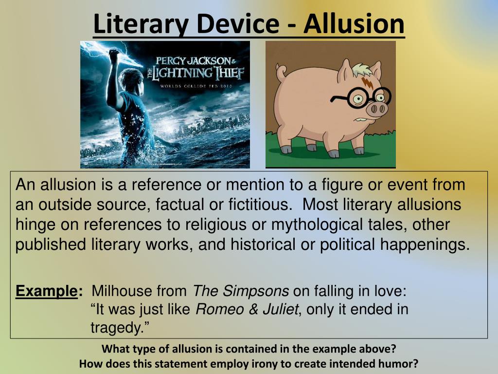 PPT - Literary Device - Allusion PowerPoint Presentation, free download ...