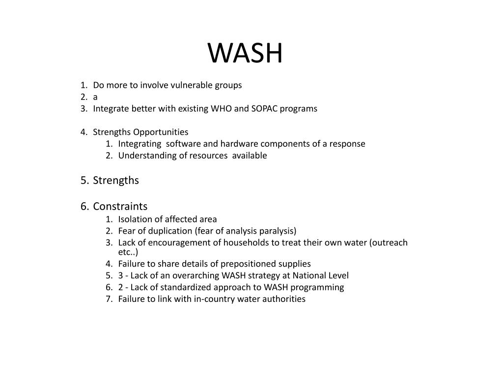 PPT - WASH PowerPoint Presentation, free download - ID:2454959