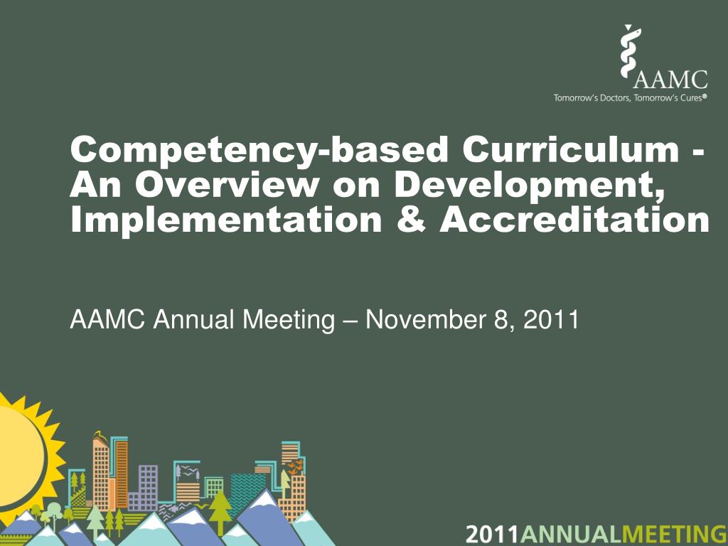 PPT - Competency-based Curriculum - An Overview on Development ...