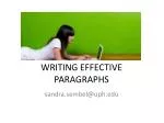PPT - Composing effective Paragraphs PowerPoint Presentation, free ...