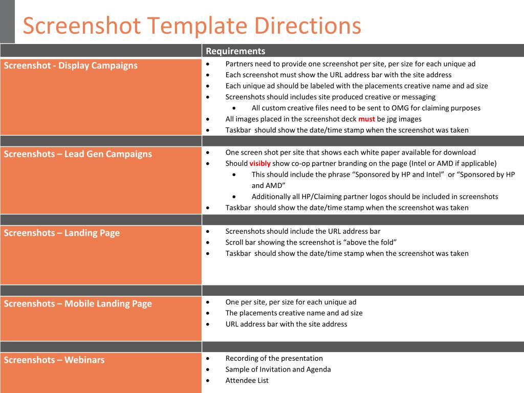 PPT - Screenshot Template Directions PowerPoint Presentation, free ...