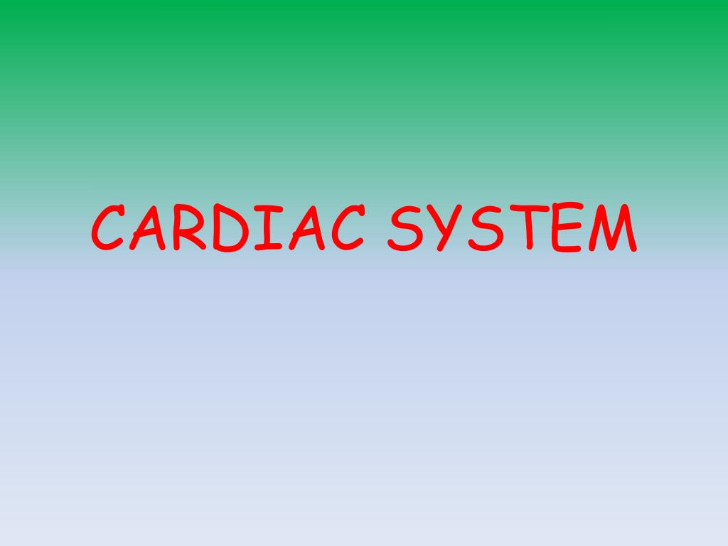 PPT - CARDIAC SYSTEM PowerPoint Presentation, free download - ID:2463347