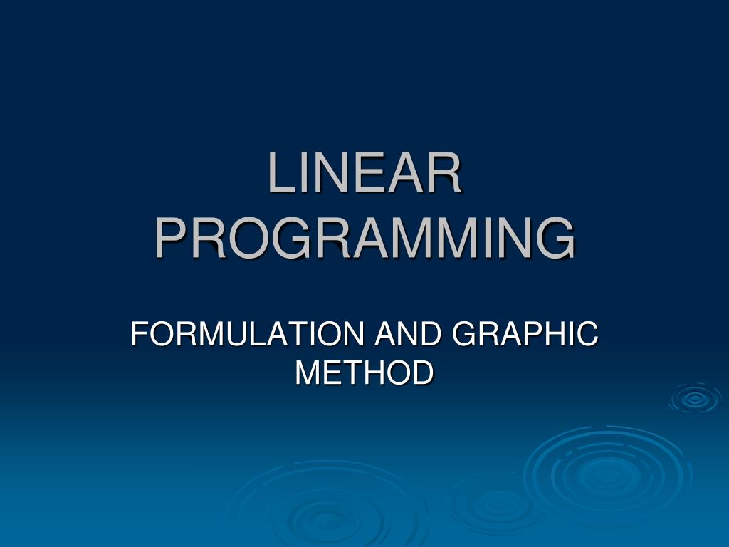 PPT - LINEAR PROGRAMMING PowerPoint Presentation, free download - ID ...
