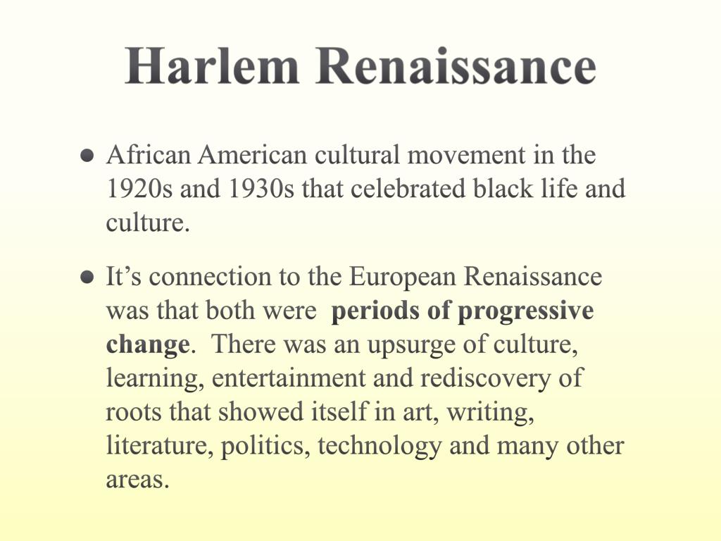 PPT - Harlem Renaissance PowerPoint Presentation, free download - ID ...
