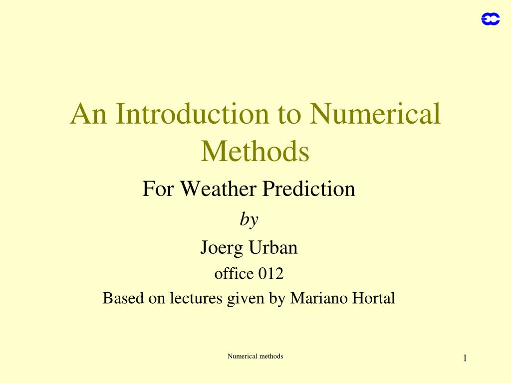 PPT - An Introduction to Numerical Methods PowerPoint Presentation ...