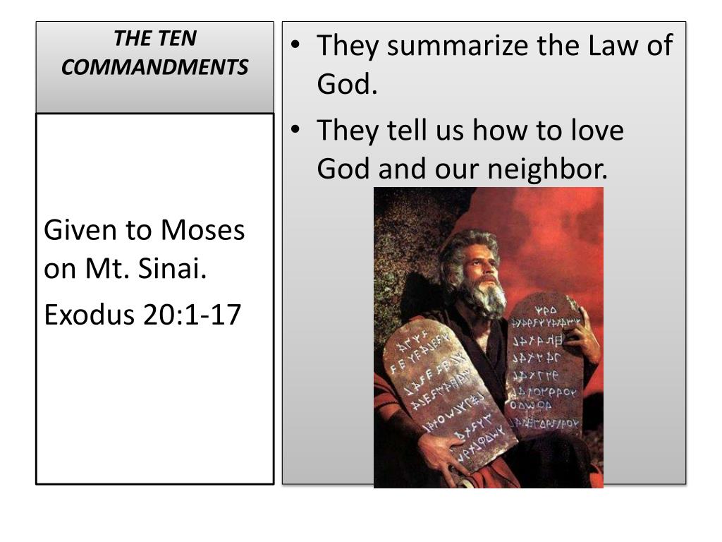 PPT - THE TEN COMMANDMENTS PowerPoint Presentation, free download - ID ...
