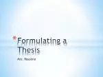 PPT - Formulating a Research Problem PowerPoint Presentation, free ...