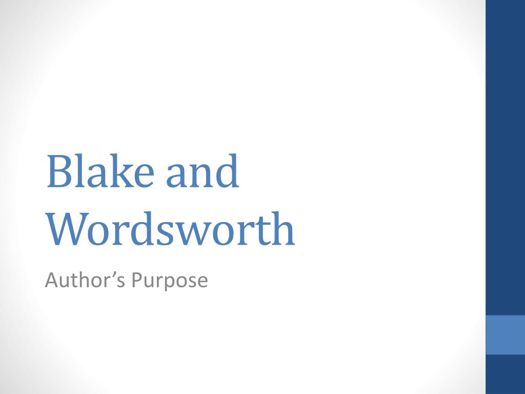 PPT - Blake and Wordsworth PowerPoint Presentation, free download - ID ...