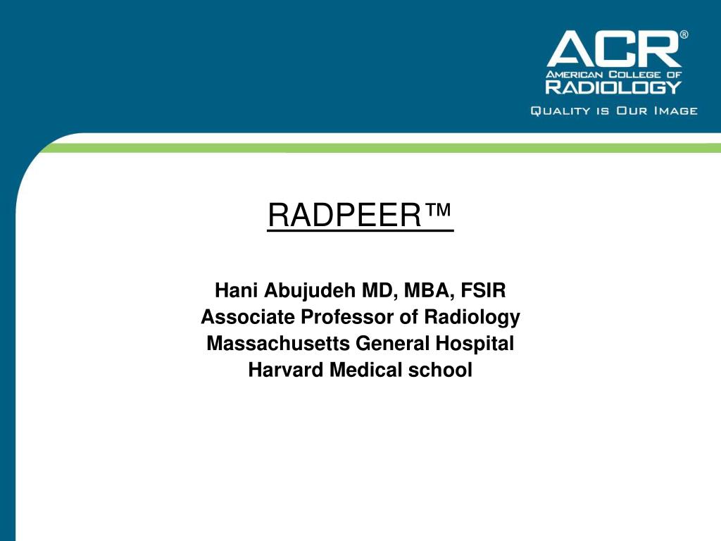 PPT - RADPEER ™ PowerPoint Presentation, free download - ID:2470952