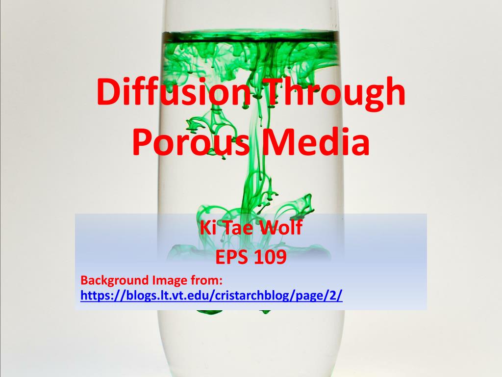 PPT - Diffusion Through Porous Media PowerPoint Presentation, free ...