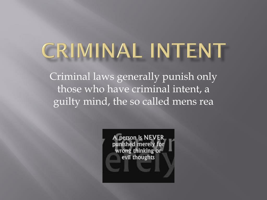 PPT - Criminal Intent PowerPoint Presentation, free download - ID:2471774