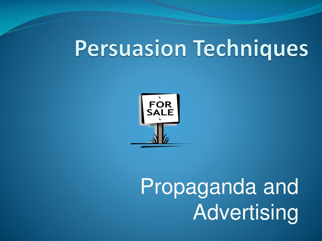 PPT - Persuasion Techniques PowerPoint Presentation, free download - ID ...