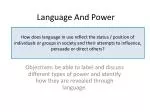 PPT - Language and Power (2001) PowerPoint Presentation, free download ...