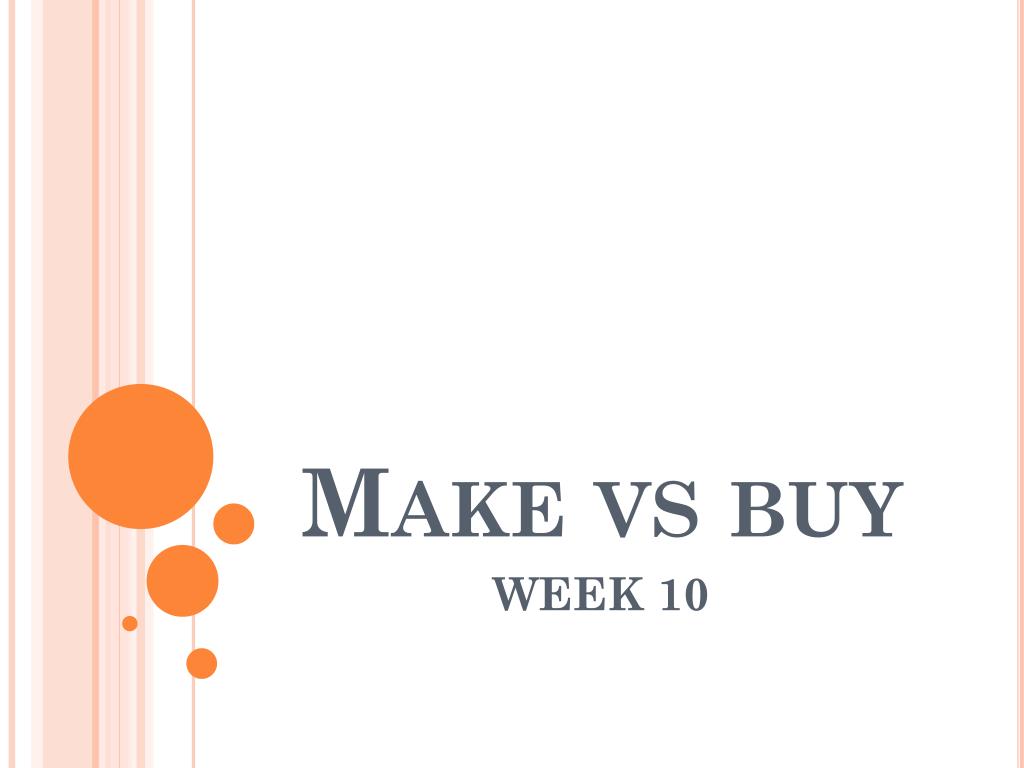 PPT - Make vs buy PowerPoint Presentation, free download - ID:2475541