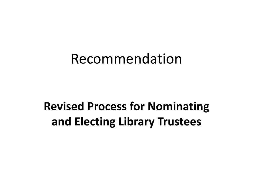 PPT - Recommendation PowerPoint Presentation, free download - ID:2479502