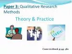 PPT - Part 3: Qualitative Research PowerPoint Presentation, free ...