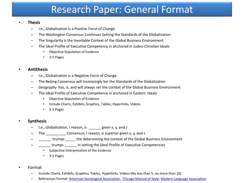 PPT - Research Paper: General Format PowerPoint Presentation, free ...