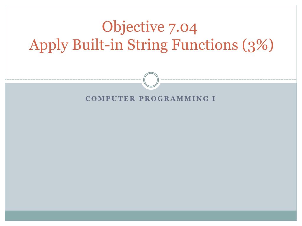PPT - Mastering Built-in String Functions in Computer Programming PowerPoint Presentation - ID ...