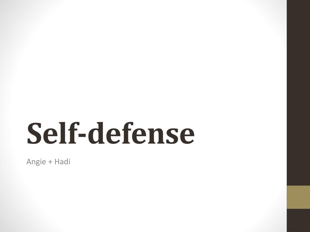 PPT - Self-defense PowerPoint Presentation, free download - ID:2482623