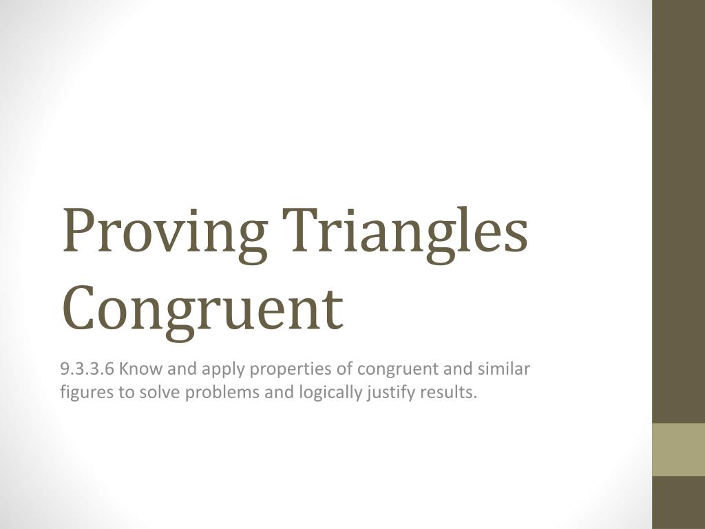 PPT - Proving Triangles Congruent PowerPoint Presentation, free ...