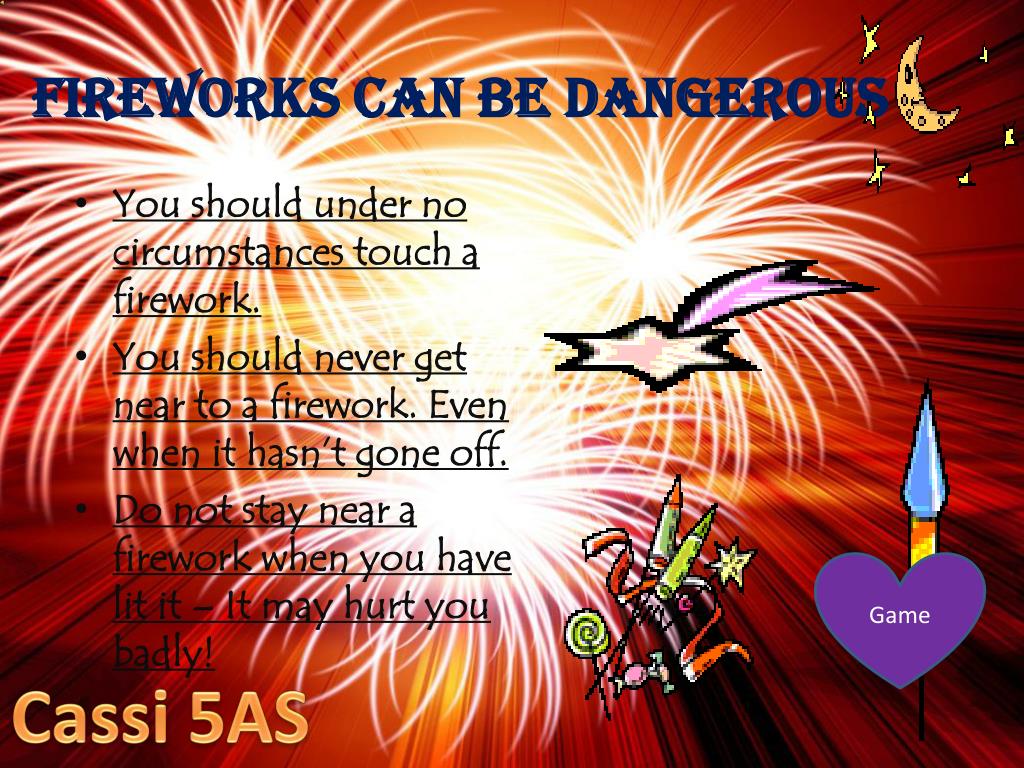 PPT - Fireworks can be Dangerous PowerPoint Presentation, free download ...