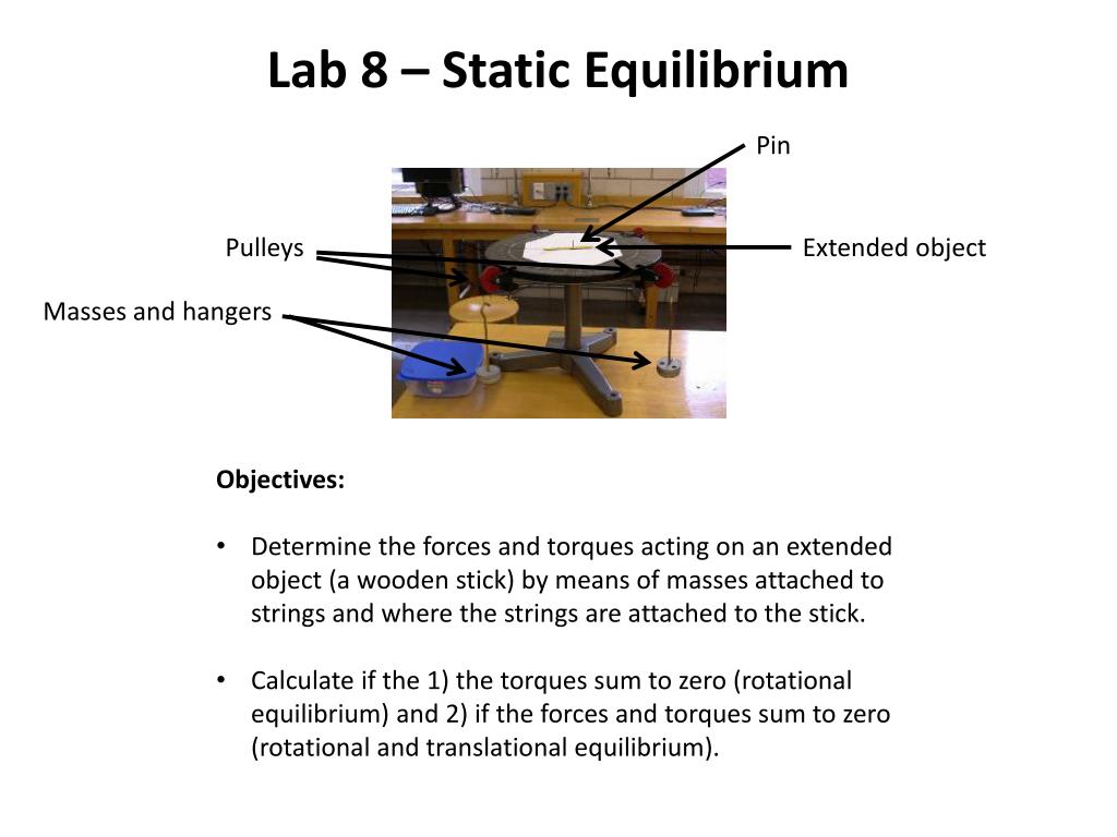 PPT - Lab 8 – Static Equilibrium PowerPoint Presentation, free download ...