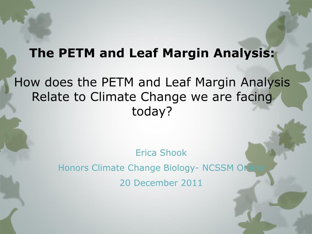 PPT - Erica Shook Honors Climate Change Biology- NCSSM Online 20 ...