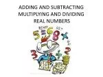 PPT - 1.6 Multiplying and Dividing Real Numbers PowerPoint Presentation ...