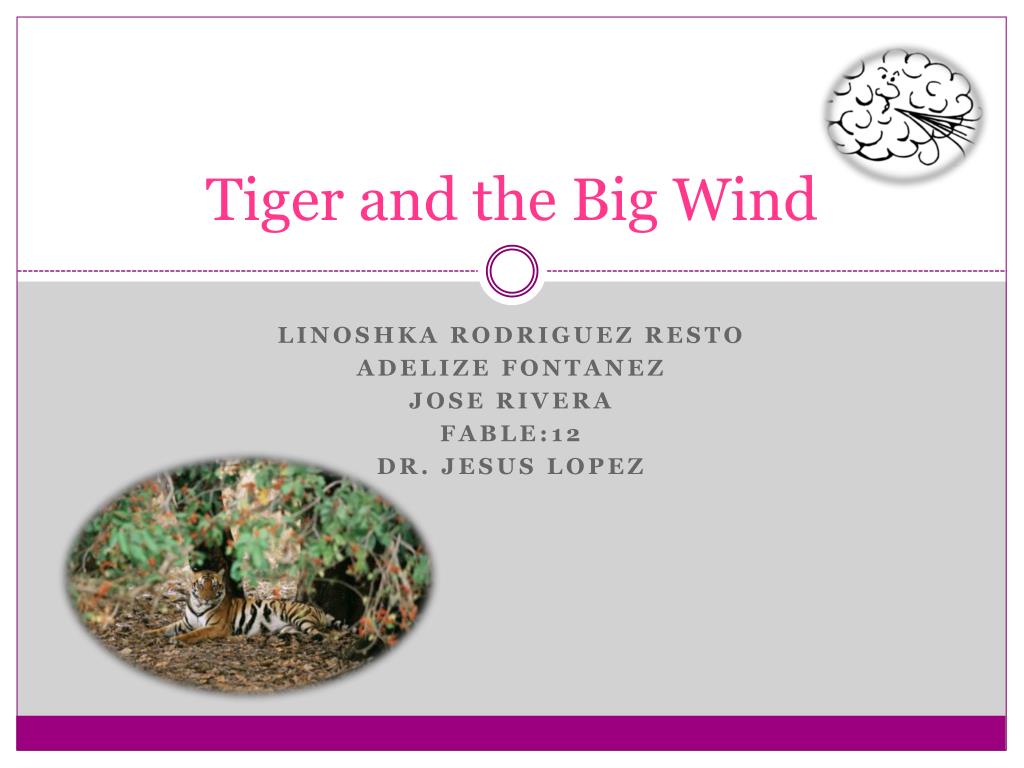 PPT - Tiger and the Big Wind PowerPoint Presentation, free download ...