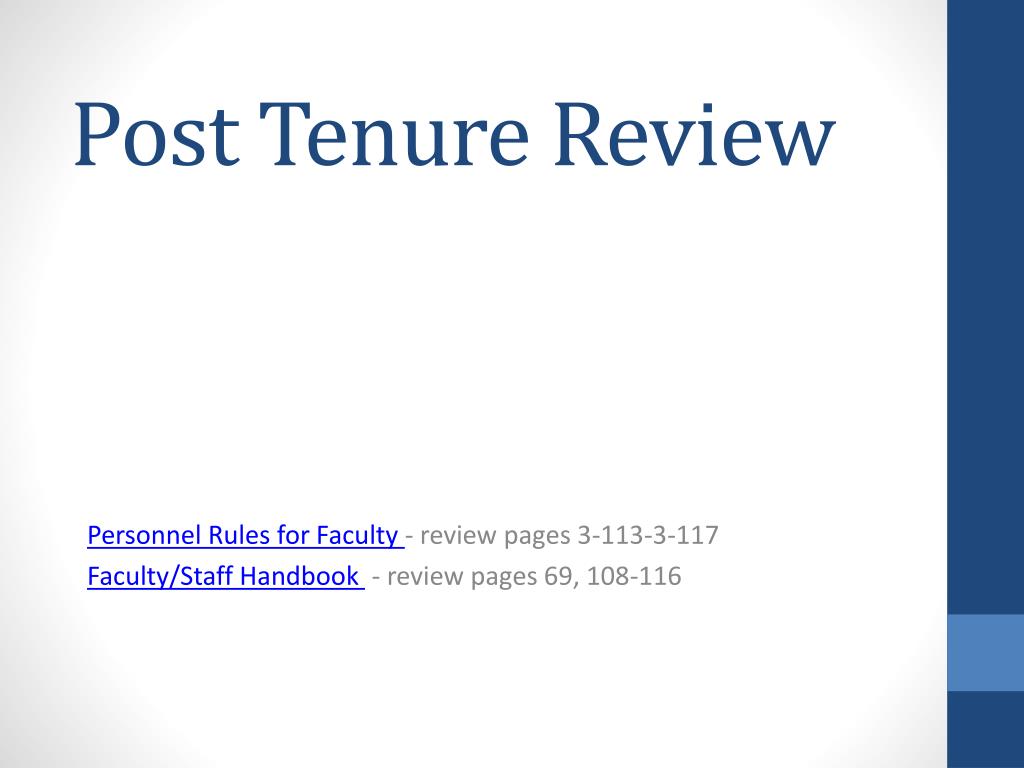 PPT - Post Tenure Review PowerPoint Presentation, free download - ID ...