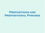 PPT - Prepositions and Prepositional Phrases PowerPoint Presentation, free download - ID:9299315