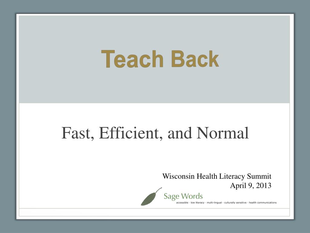 PPT - Teach Back PowerPoint Presentation, free download - ID:2498571