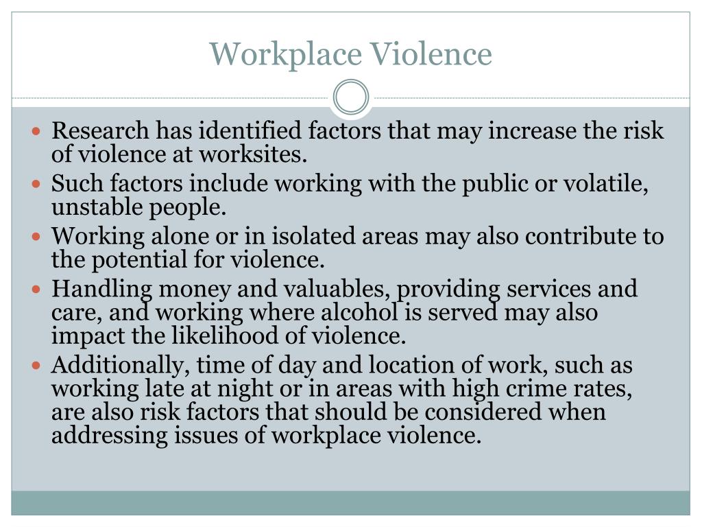 PPT - Workplace Violence PowerPoint Presentation, free download - ID ...