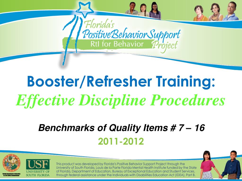 PPT - Booster/Refresher Training: Effective Discipline Procedures ...