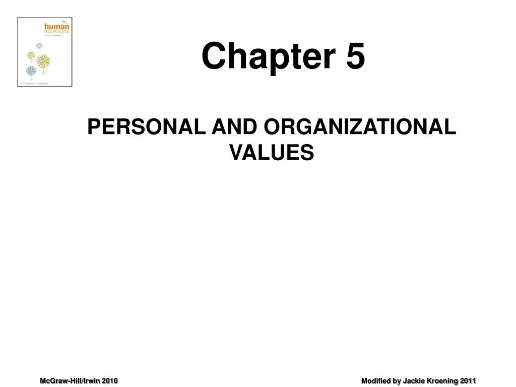 PPT - PERSONAL AND ORGANIZATIONAL VALUES PowerPoint Presentation, free ...