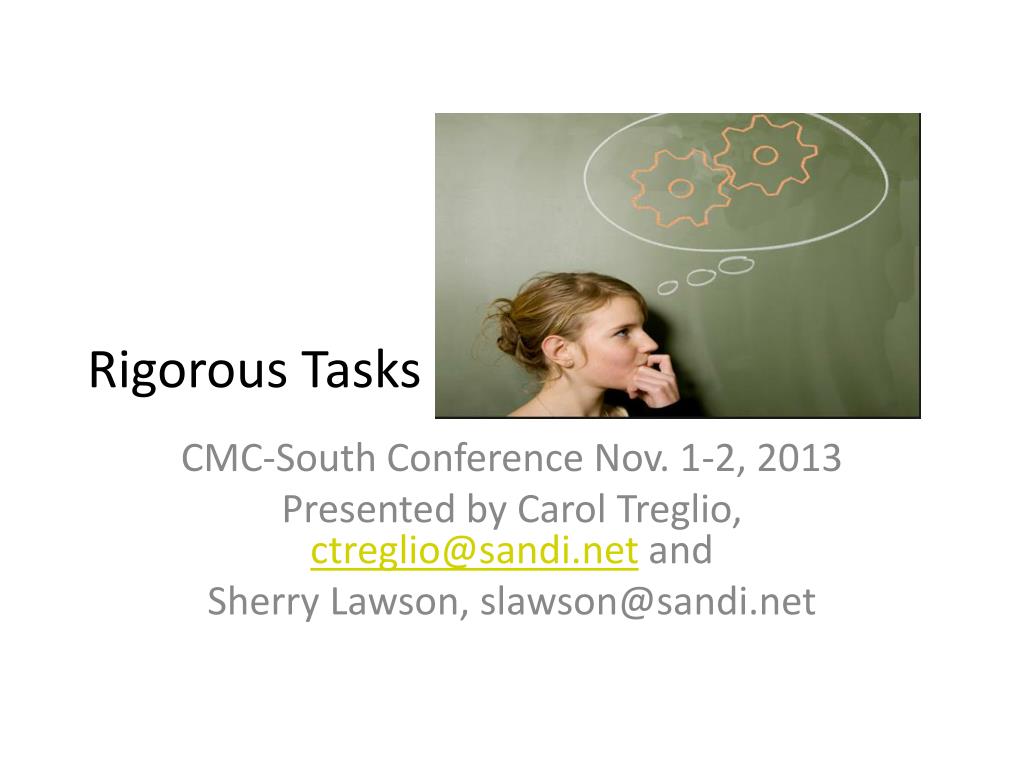 PPT - Rigorous Tasks PowerPoint Presentation, free download - ID:2500336