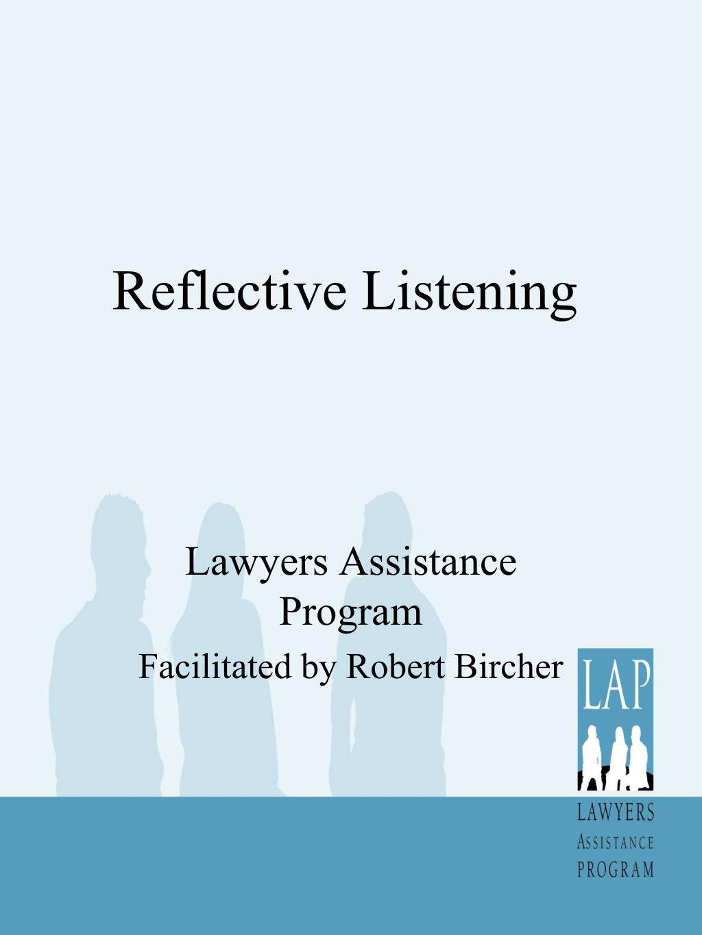 PPT - Reflective Listening PowerPoint Presentation, free download - ID ...