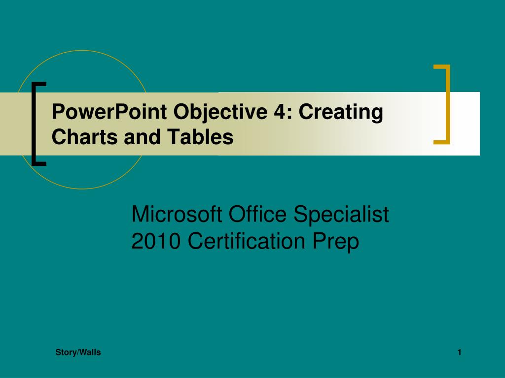 PPT - PowerPoint Objective 4: Creating Charts and Tables PowerPoint ...
