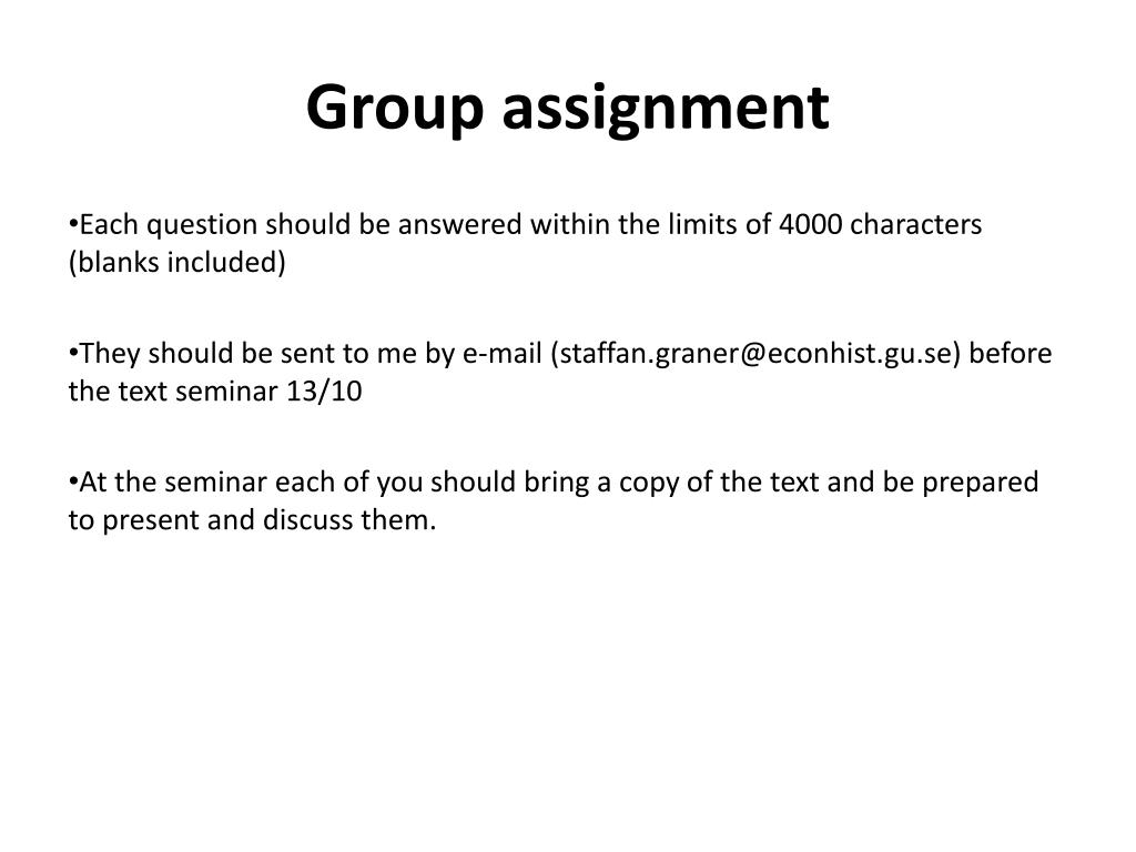 PPT - Group assignment PowerPoint Presentation, free download - ID:2501886